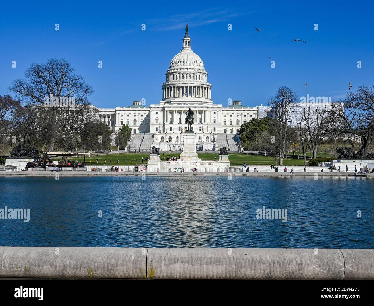 United States Capitol and Capitol Hill viewed from the National Mall ...
