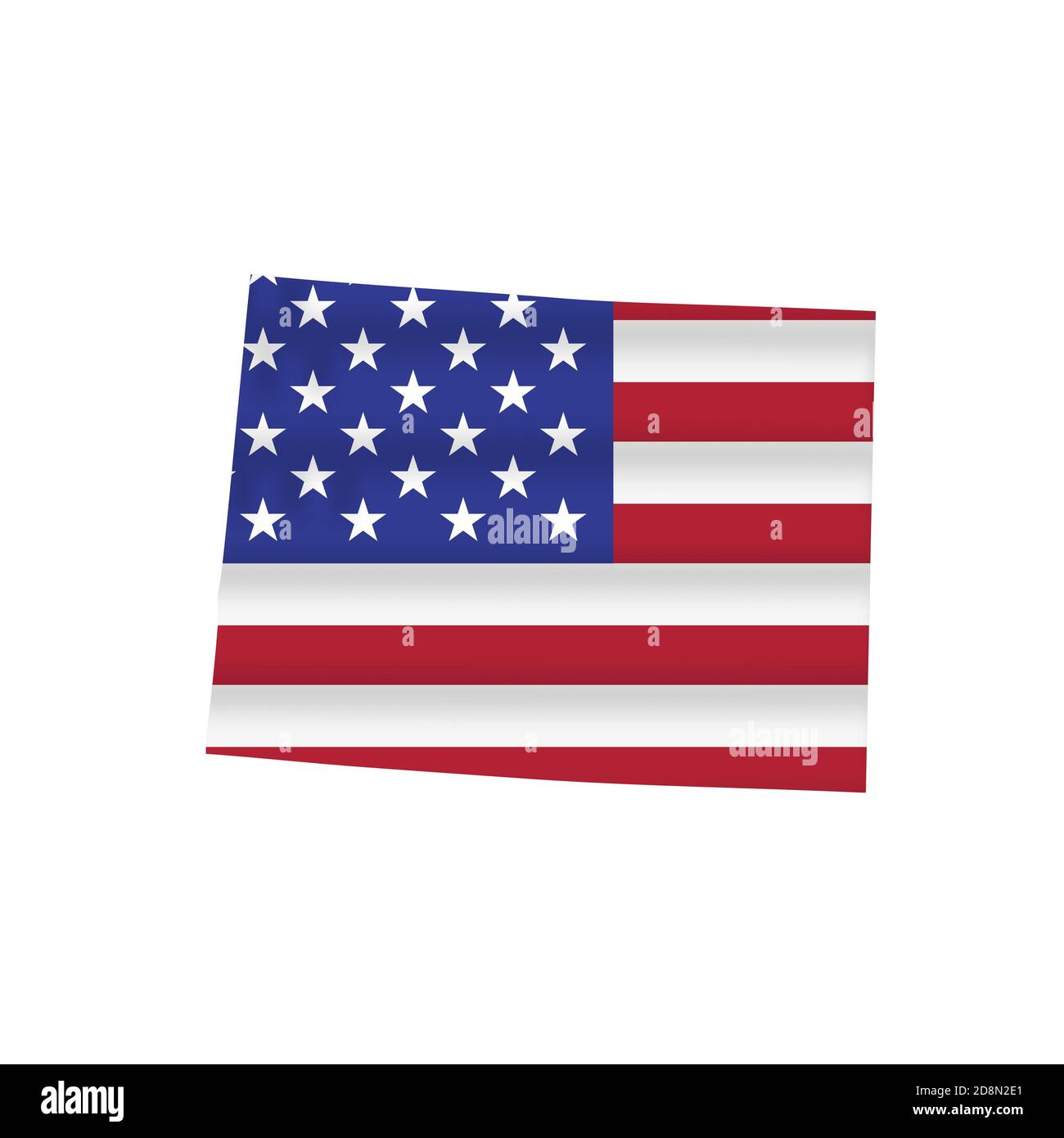 Colorado US state flag map isolated on white. illustration Stock Photo ...