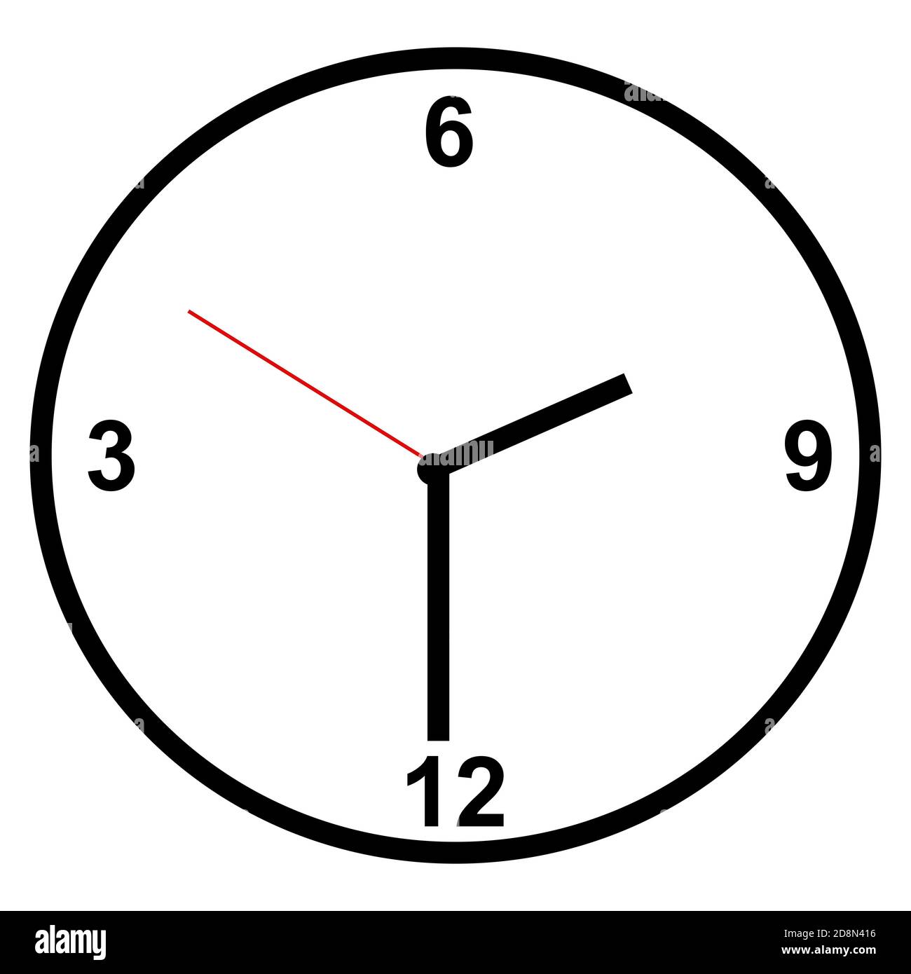 Graphic Illustration of a Clock Stock Photo - Alamy