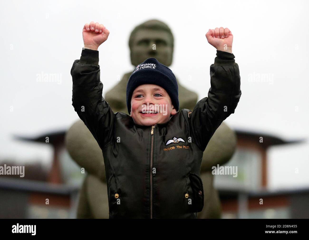 Jacob Newson, on his seventh birthday, poses for a photograph at the ...