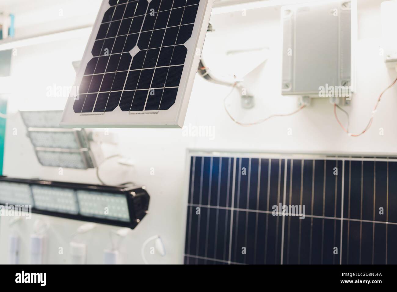 small solar panel. Green energy concept close-up Stock Photo - Alamy