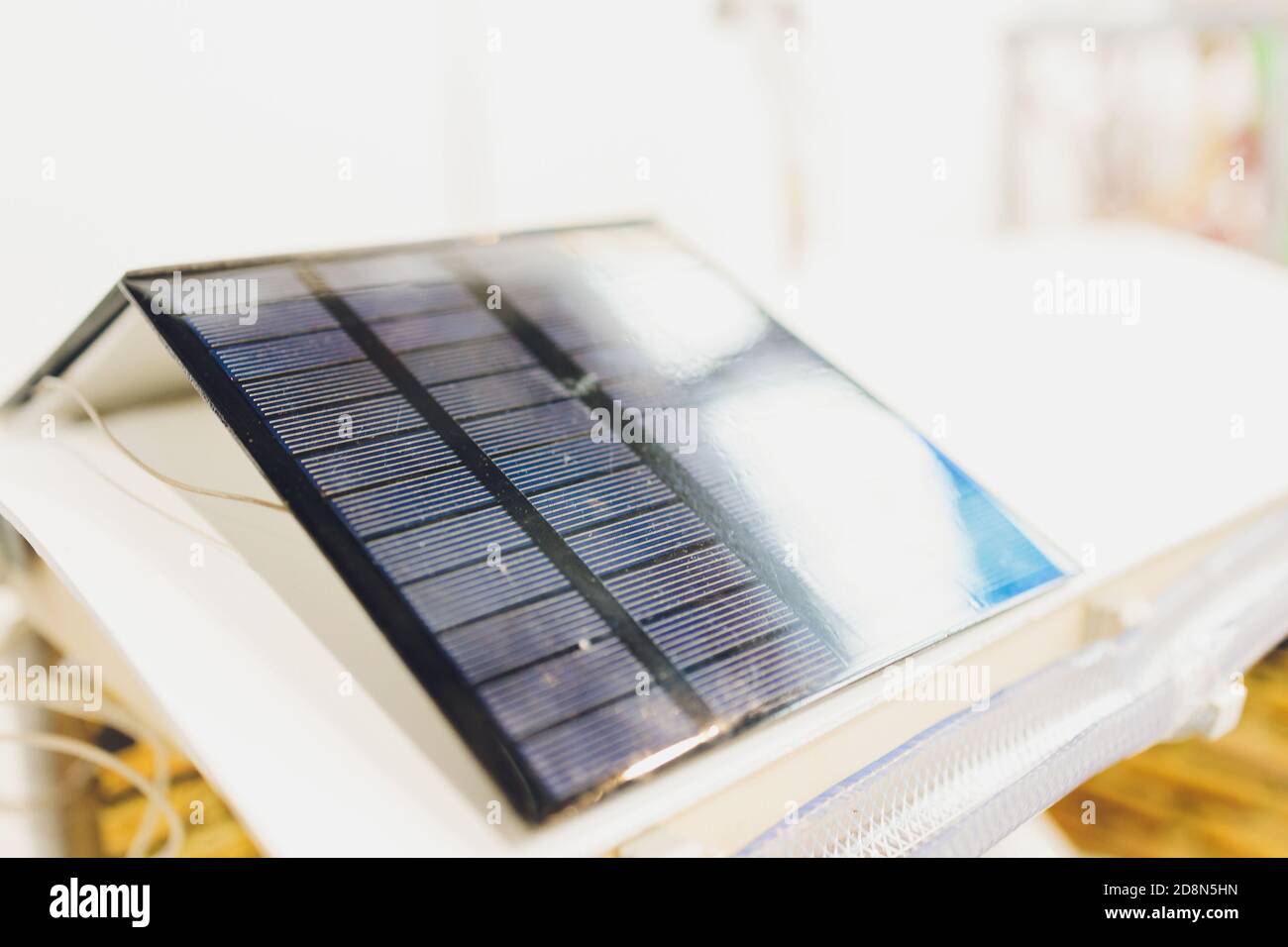 small solar panel. Green energy concept close-up Stock Photo - Alamy