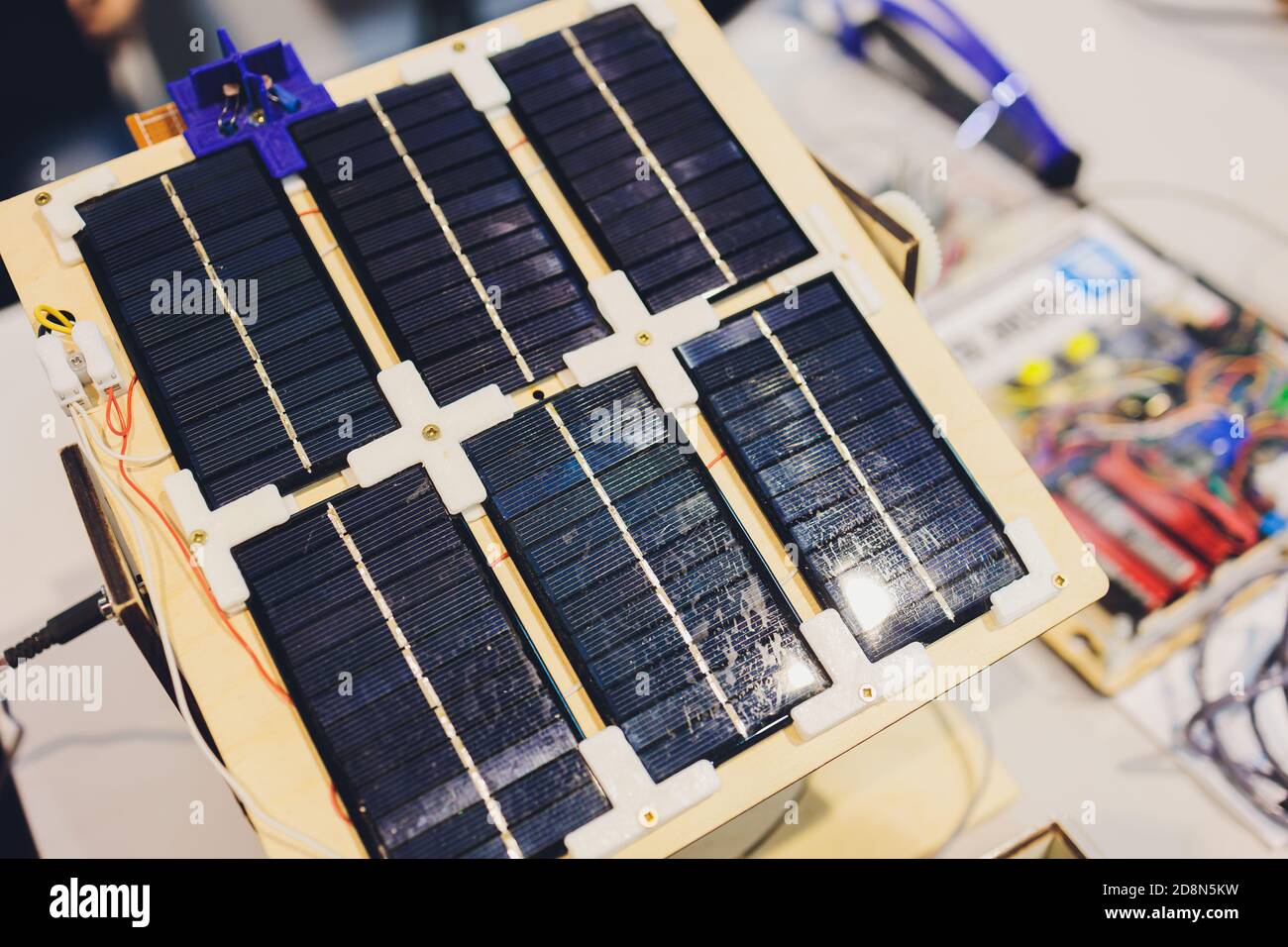 small solar panel. Green energy concept close-up Stock Photo - Alamy