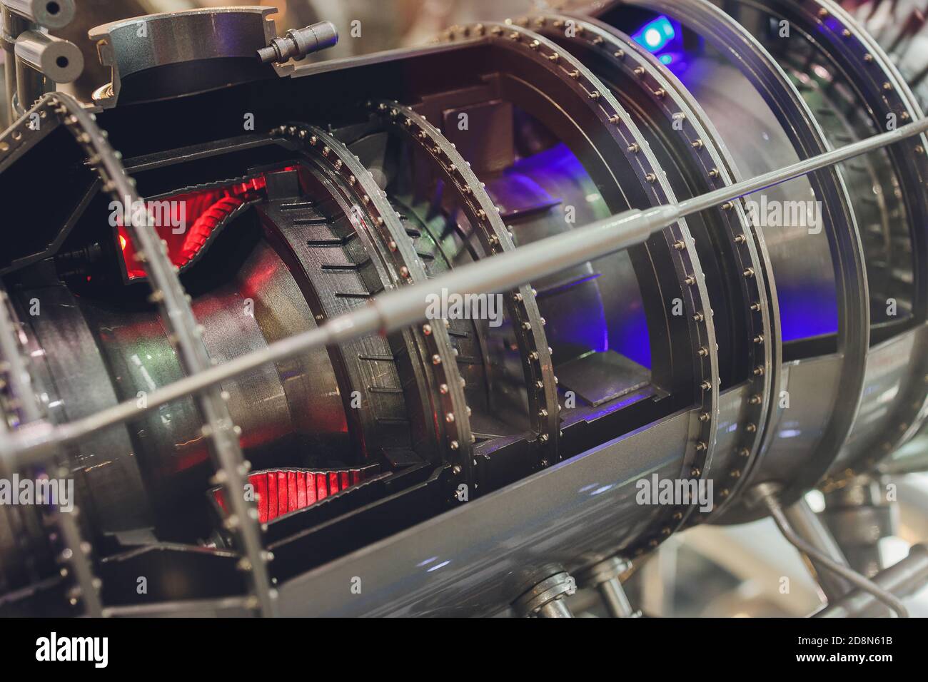 section model of a historic jet engine Stock Photo - Alamy