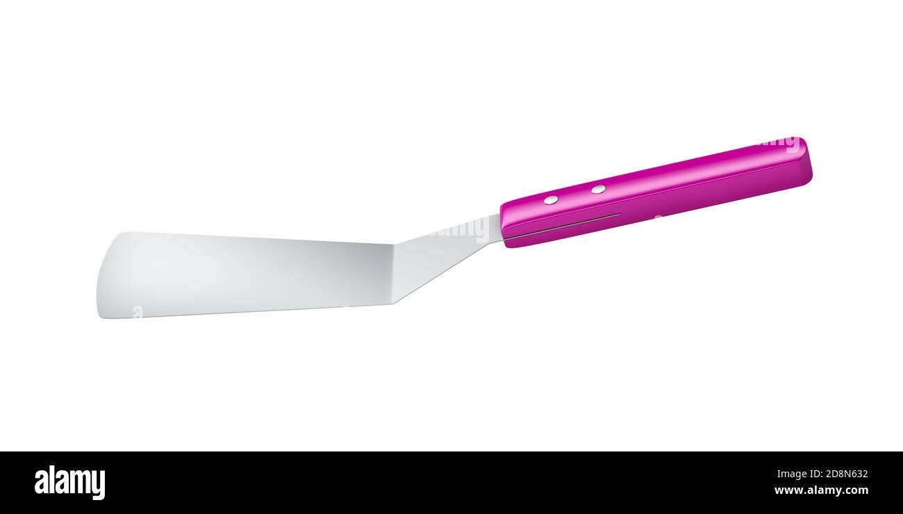 Kitchen spatula isolated on white background, side view Stock Photo - Alamy