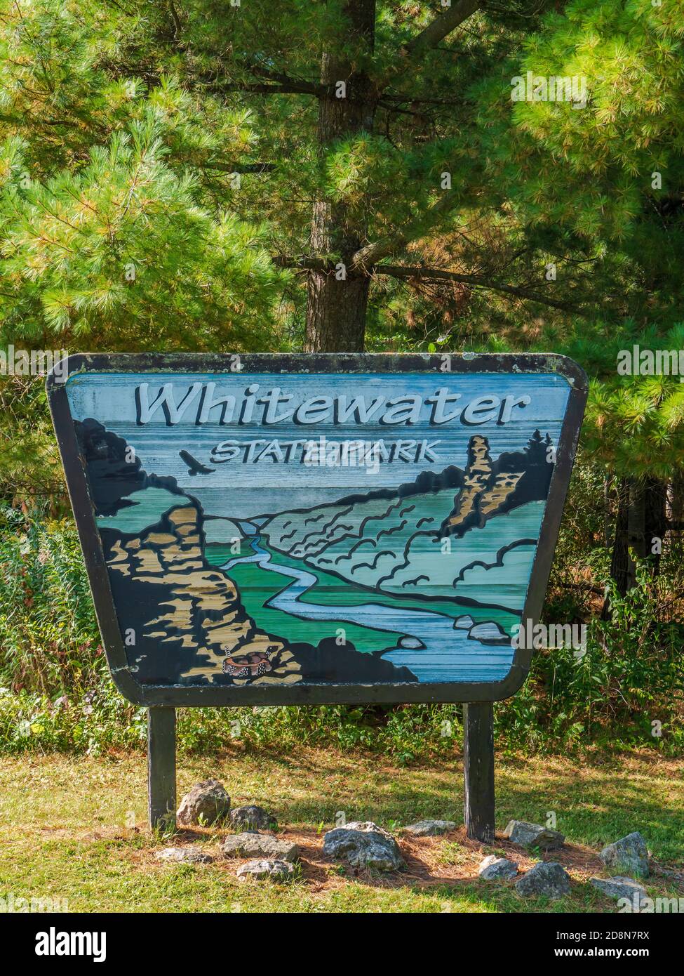 Entry sign, Whitewater State Park, Altura, Minnesota Stock Photo - Alamy