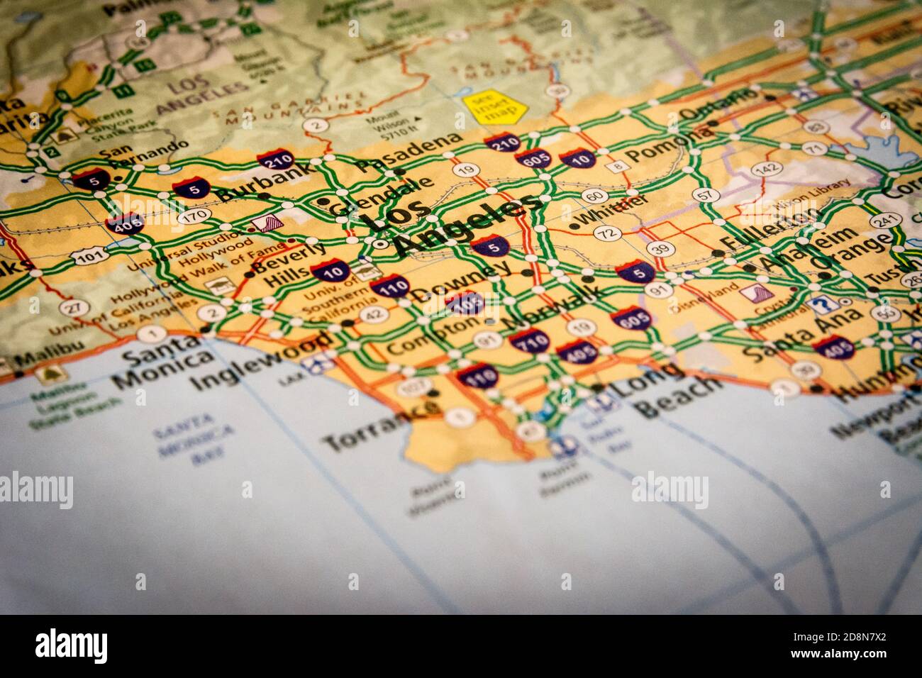 Los angeles area map hi-res stock photography and images - Alamy