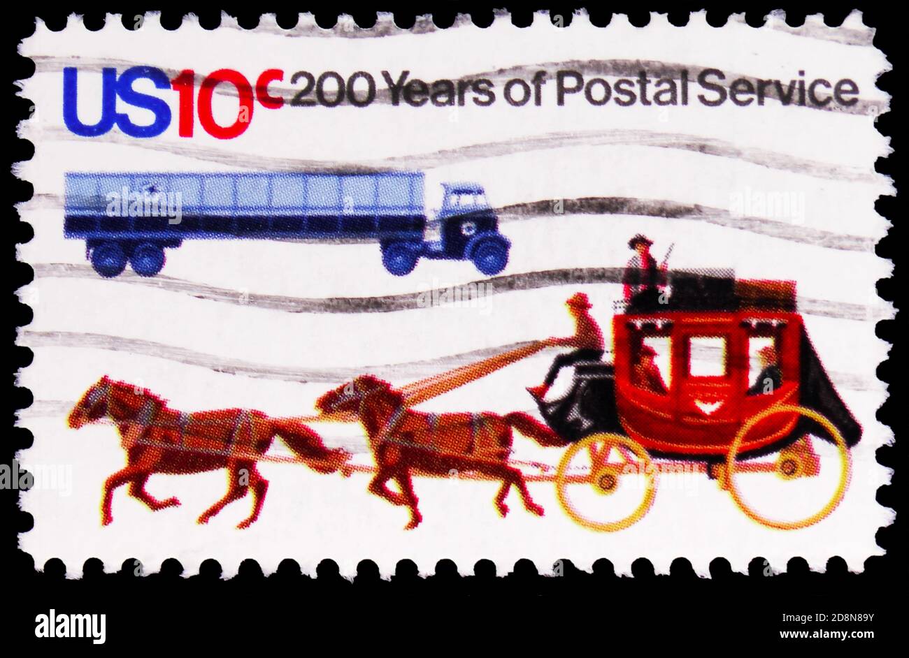 MOSCOW, RUSSIA - OCTOBER 8, 2020: Postage stamp printed in United ...