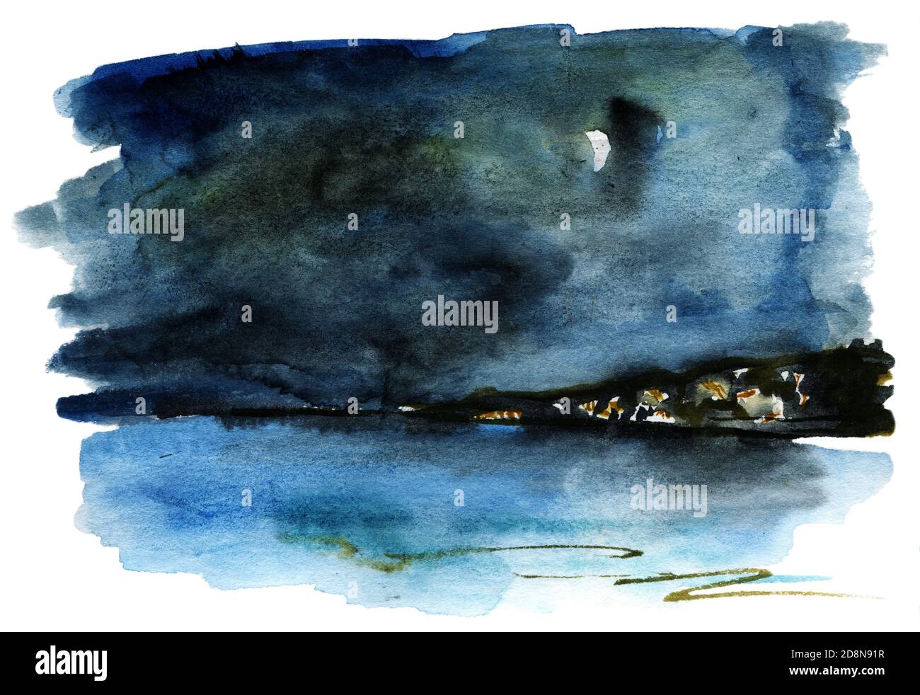 Abstract graphic ink night Cut Out Stock Images & Pictures - Alamy