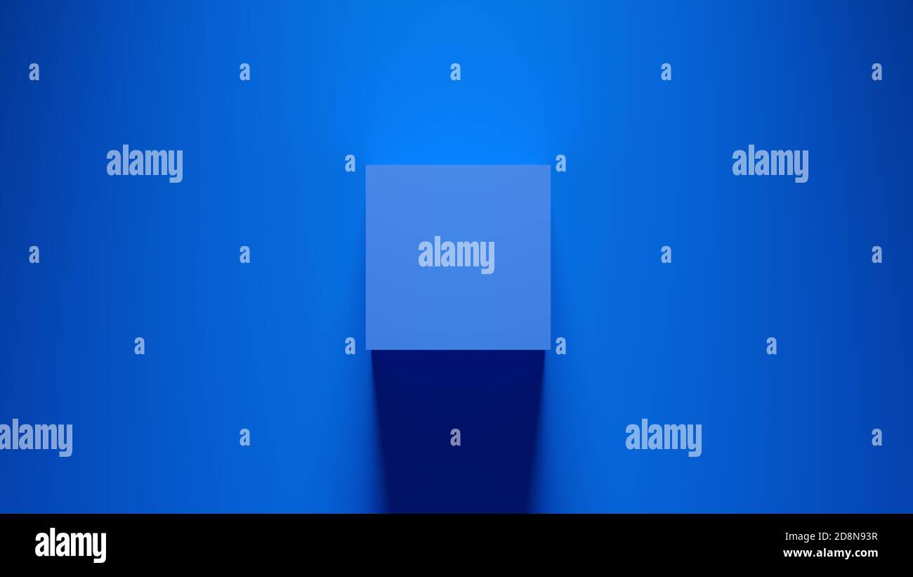 Blue Cube 3d illustration render Stock Photo - Alamy