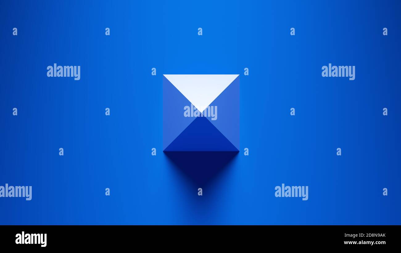 Blue Pyramid 3d illustration rende Stock Photo - Alamy