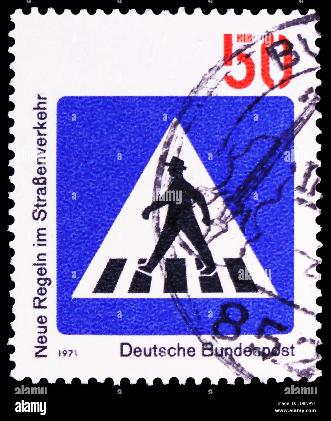 MOSCOW, RUSSIA - OCTOBER 8, 2020: Postage stamp printed in Germany ...