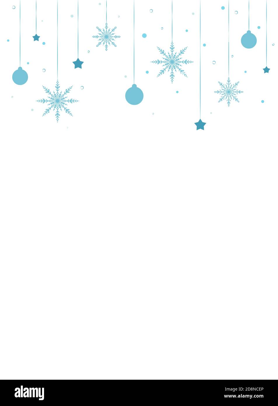 Blue Snowflake Border Clipart