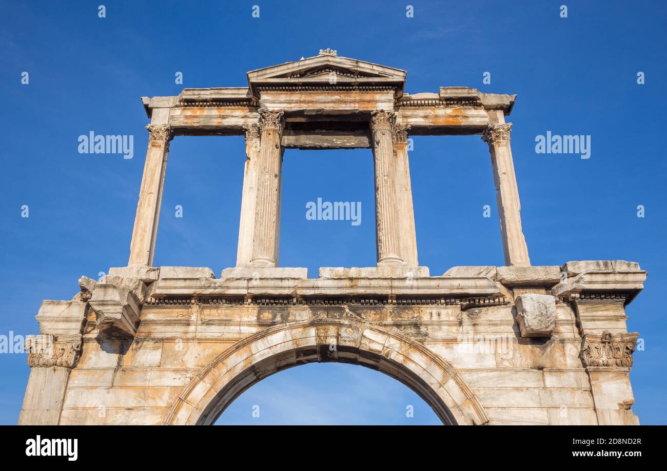 Athens - The Hadrian's Arch gate Stock Photo - Alamy
