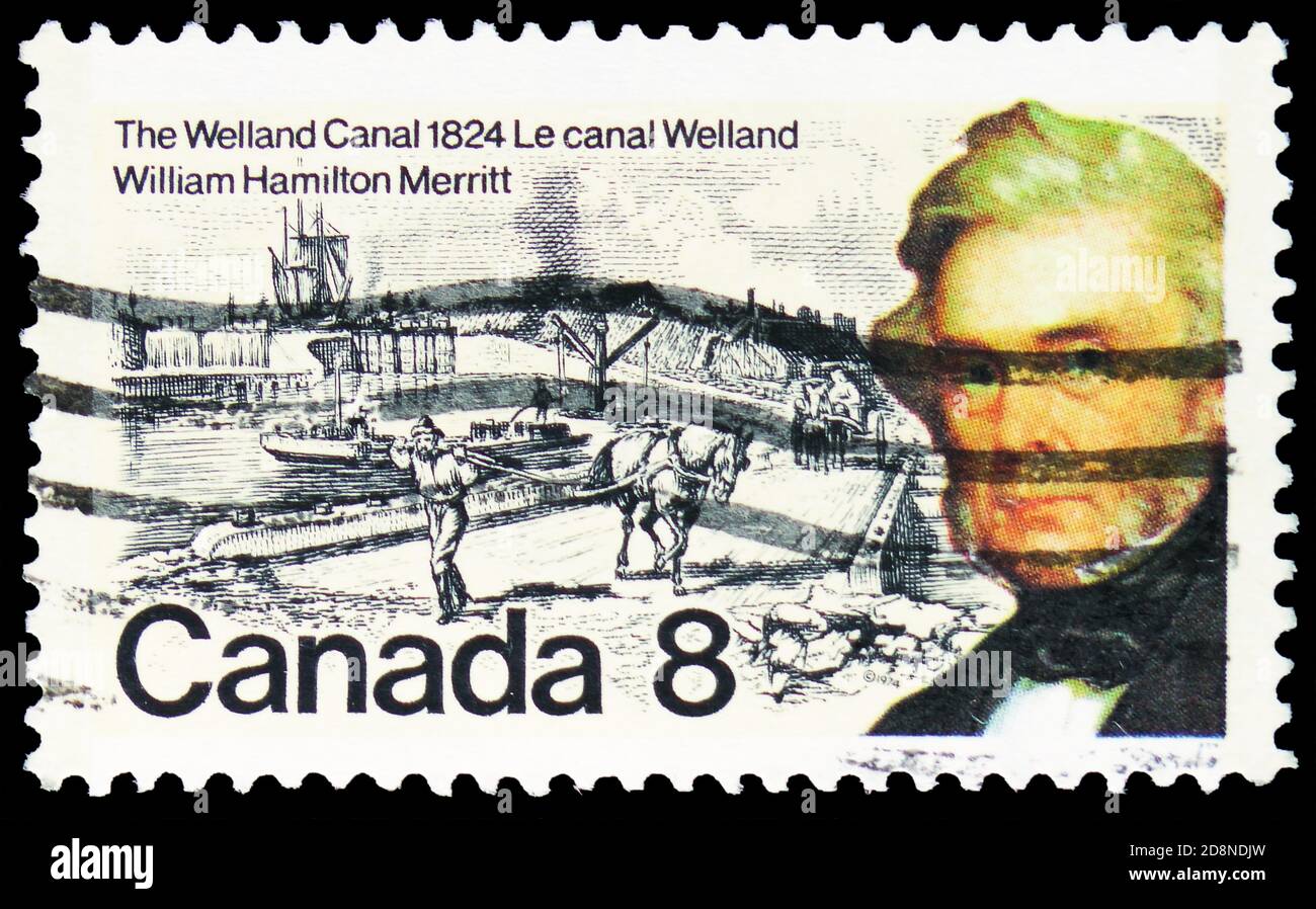 MOSCOW, RUSSIA - OCTOBER 8, 2020: Postage stamp printed in Canada shows ...