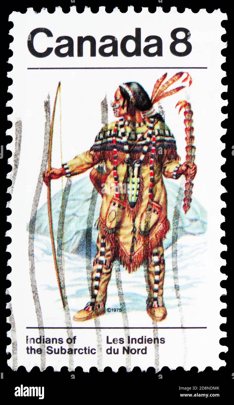 MOSCOW, RUSSIA - OCTOBER 8, 2020: Postage stamp printed in Canada shows ...