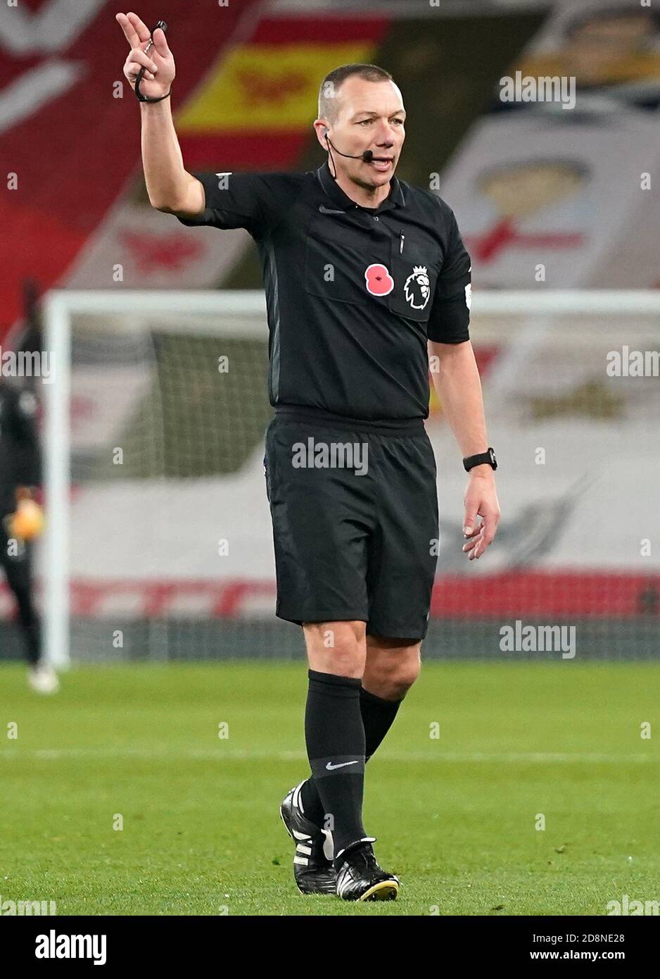 Referee Kevin Friend during the Premier League match at Anfield ...