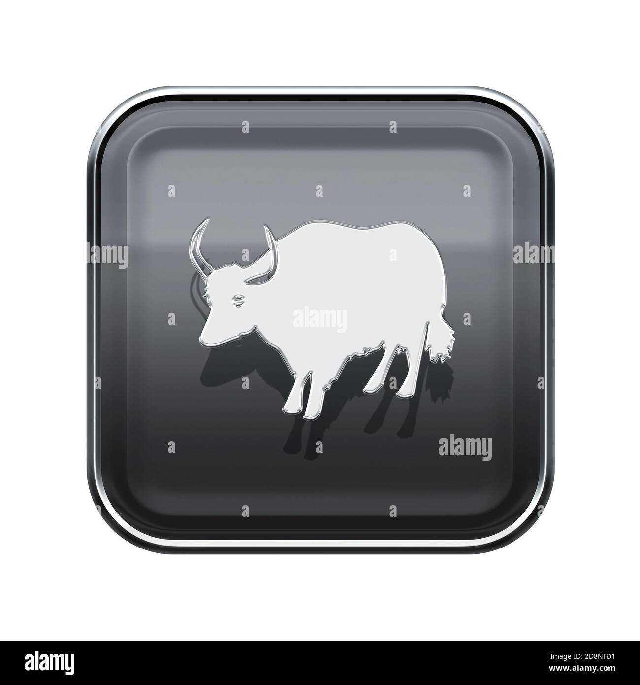 Ox Zodiac icon grey, isolated on white background Stock Photo - Alamy