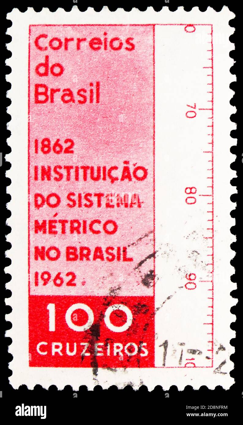 MOSCOW, RUSSIA - OCTOBER 8, 2020: Postage stamp printed in Brazil shows ...