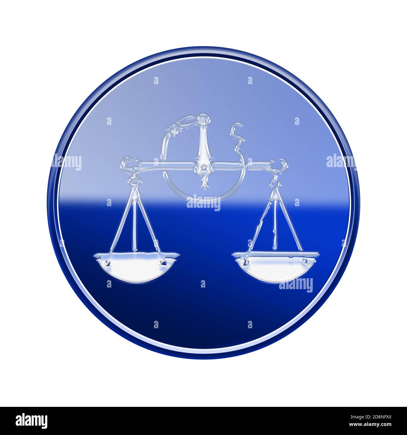 Libra zodiac icon blue, isolated on white background Stock Photo - Alamy