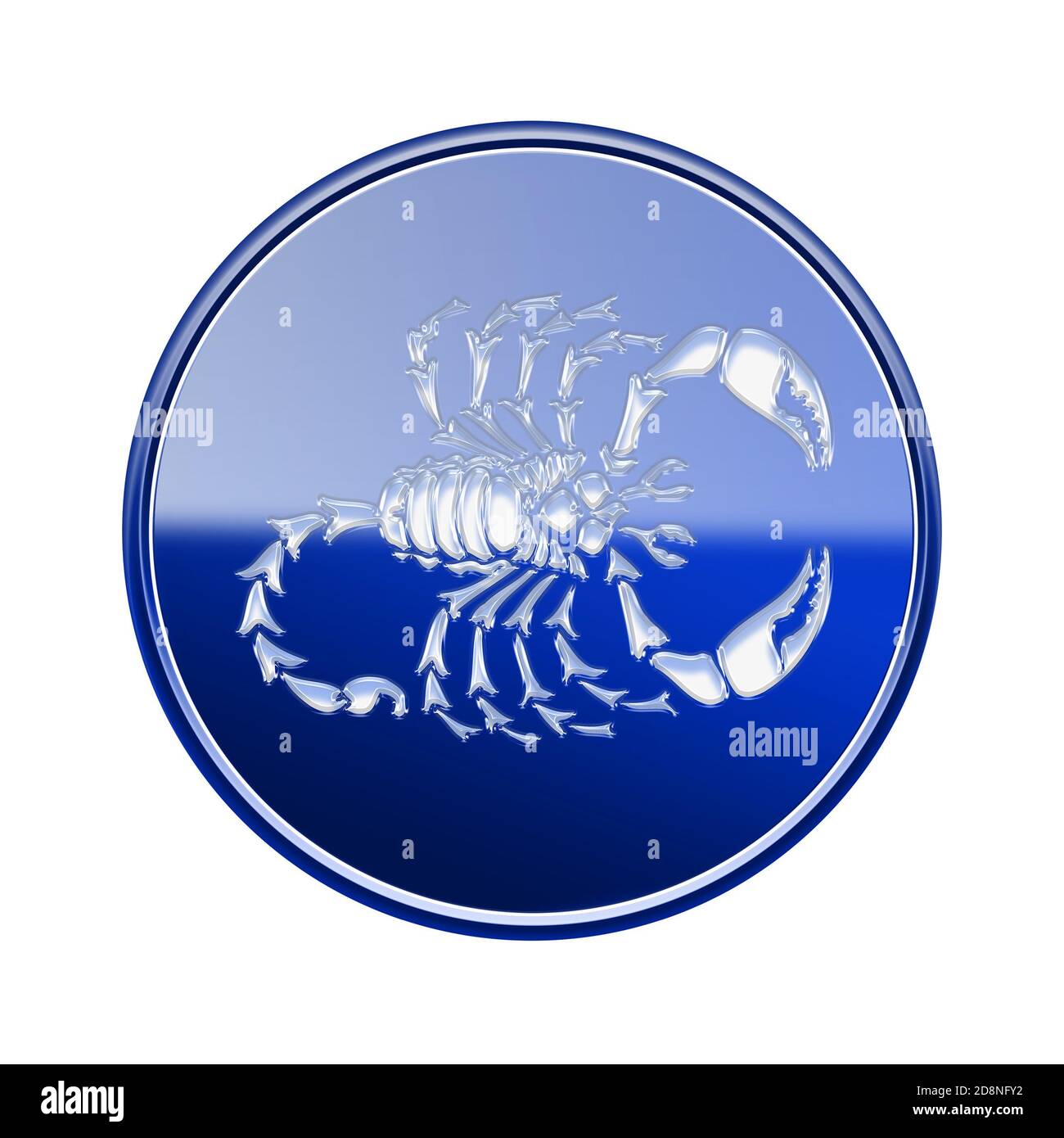 Scorpio zodiac icon blue, isolated on white background Stock Photo - Alamy
