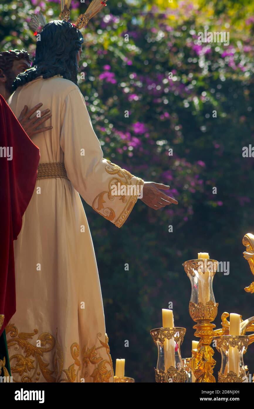 Brotherhood of the Kiss of Judas, the Seville Holy Week Stock Photo - Alamy