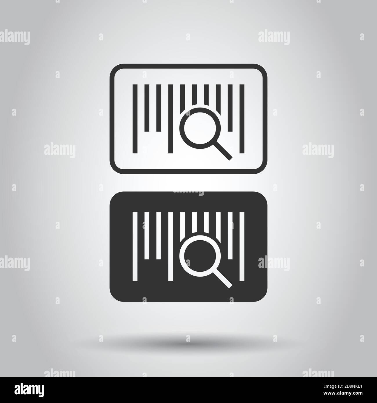 Barcode icon in flat style. Product distribution vector illustration on ...