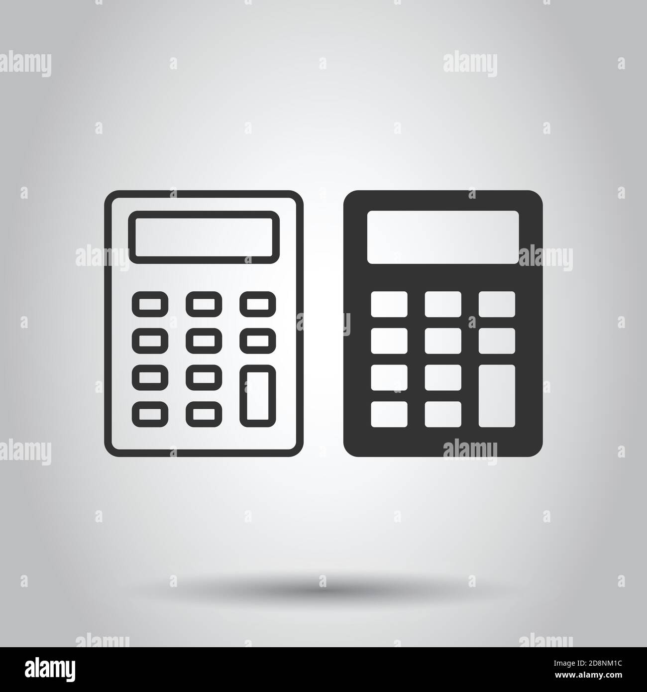 Calculator icon in flat style. Calculate vector illustration on white ...
