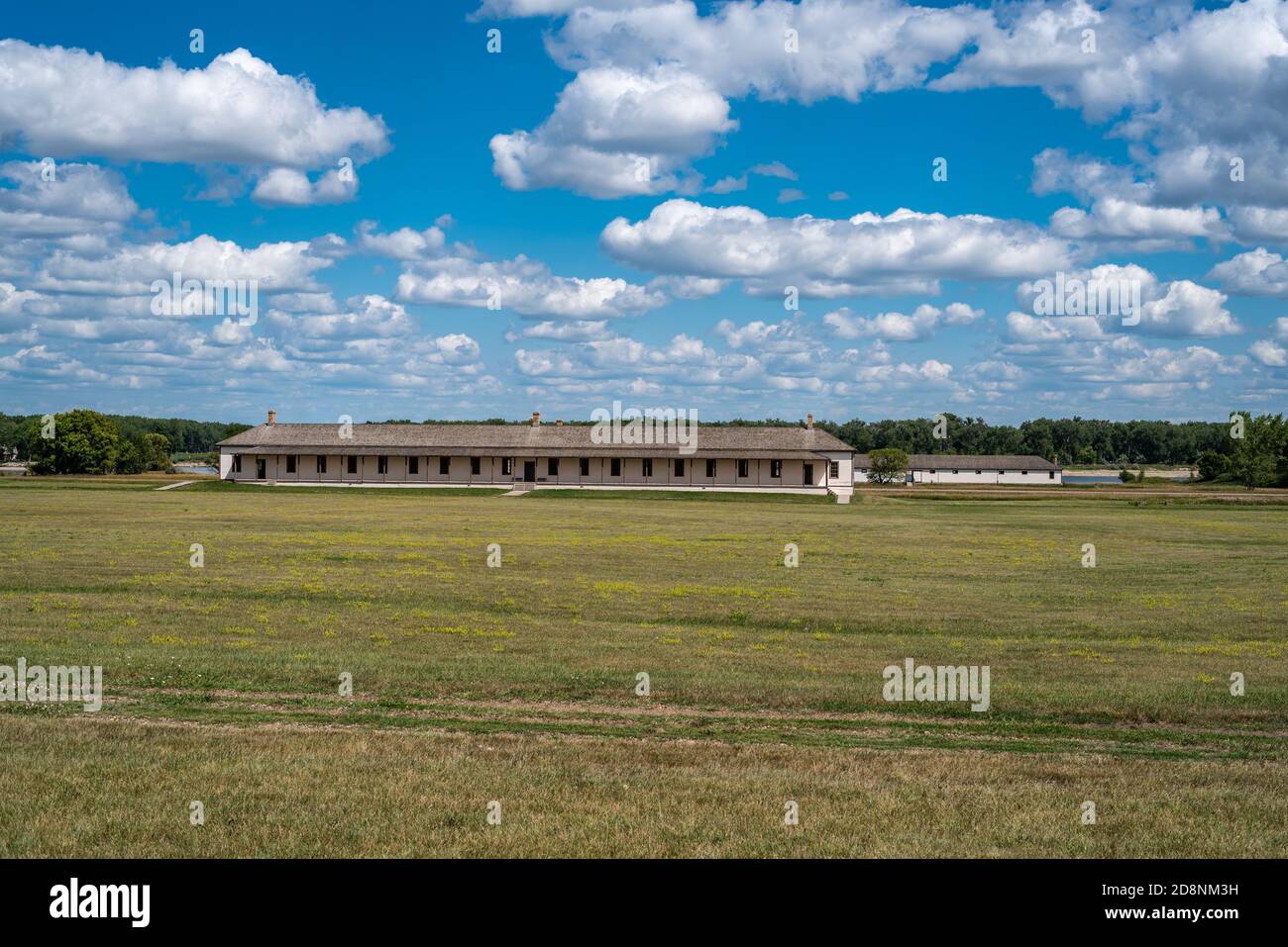 Army Barracks at Fort Abraham Lincoln State Park in North Dakota Stock ...