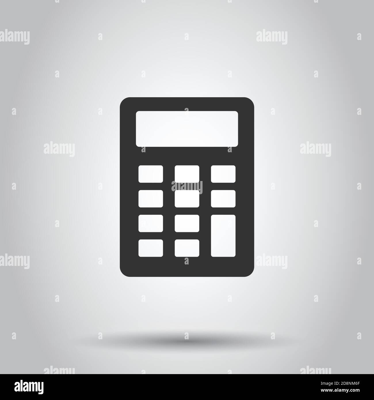 Calculator icon in flat style. Calculate vector illustration on white ...