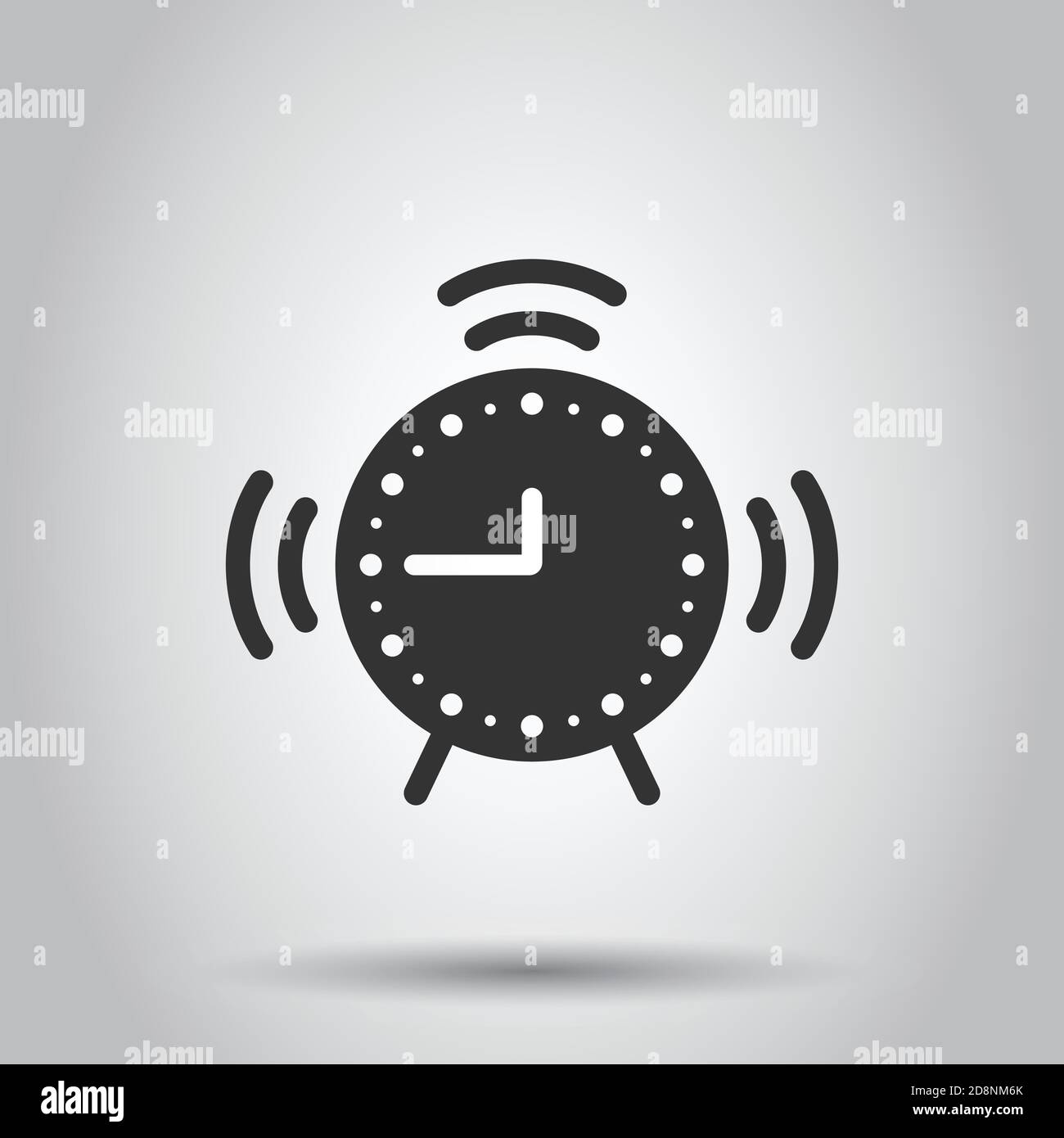 Clock icon in flat style. Watch vector illustration on white isolated ...