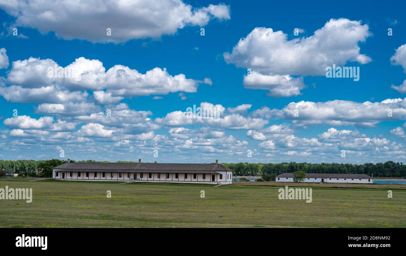 Army Barracks at Fort Abraham Lincoln State Park in North Dakota Stock ...