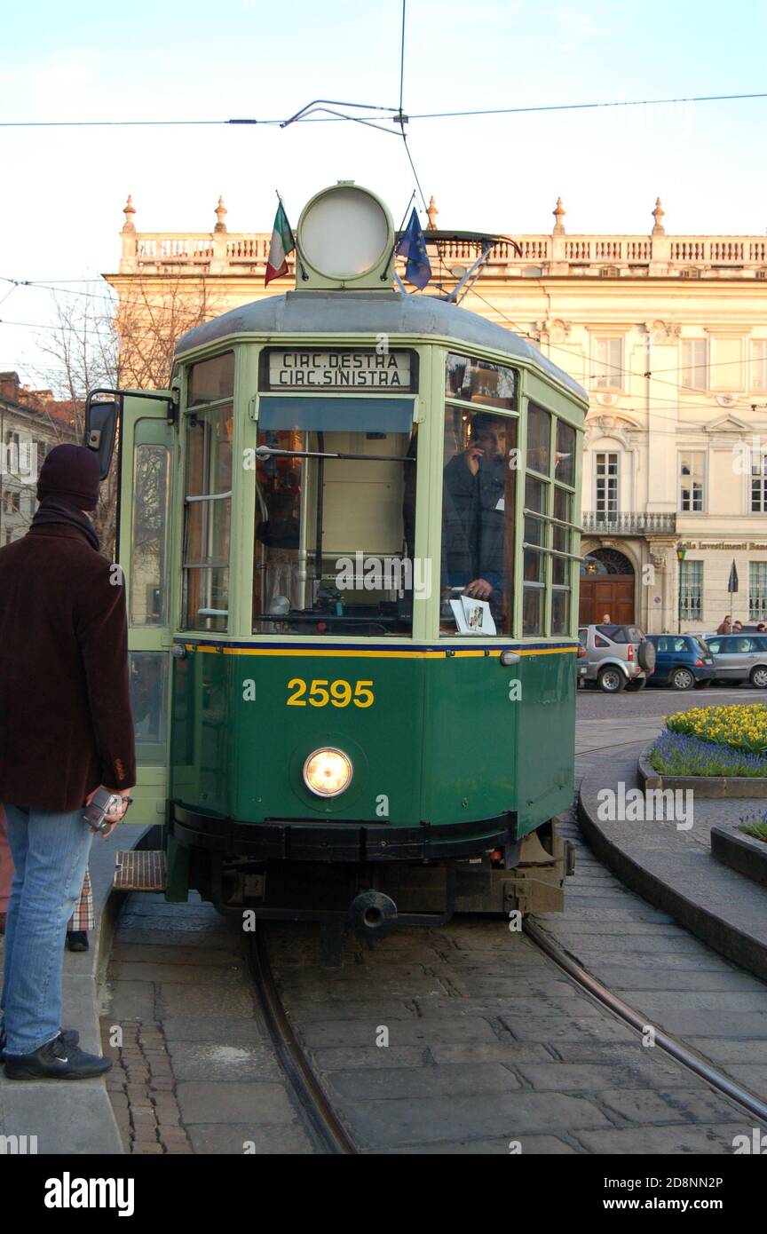 Vintage tram turin hi-res stock photography and images - Alamy