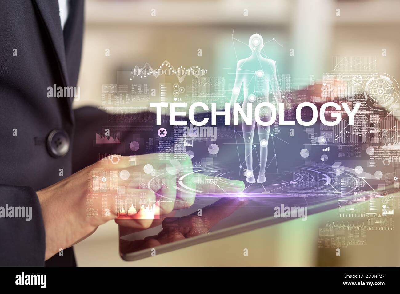Electronic medical record with TECHNOLOGY inscription, Medical ...