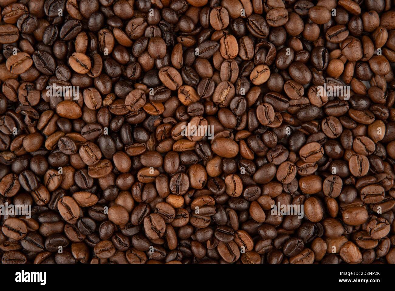 Coffee beans texture - top view and closeup on coffee beans Stock Photo ...