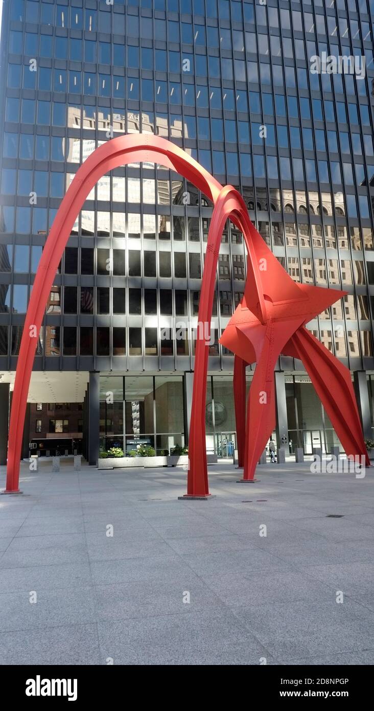 Modern statue sculpture by artist alexander calder hi-res stock ...