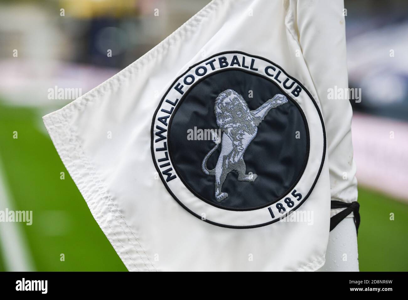 Here at the Den, picture of the Corner flag Home of Millwall FC Stock ...