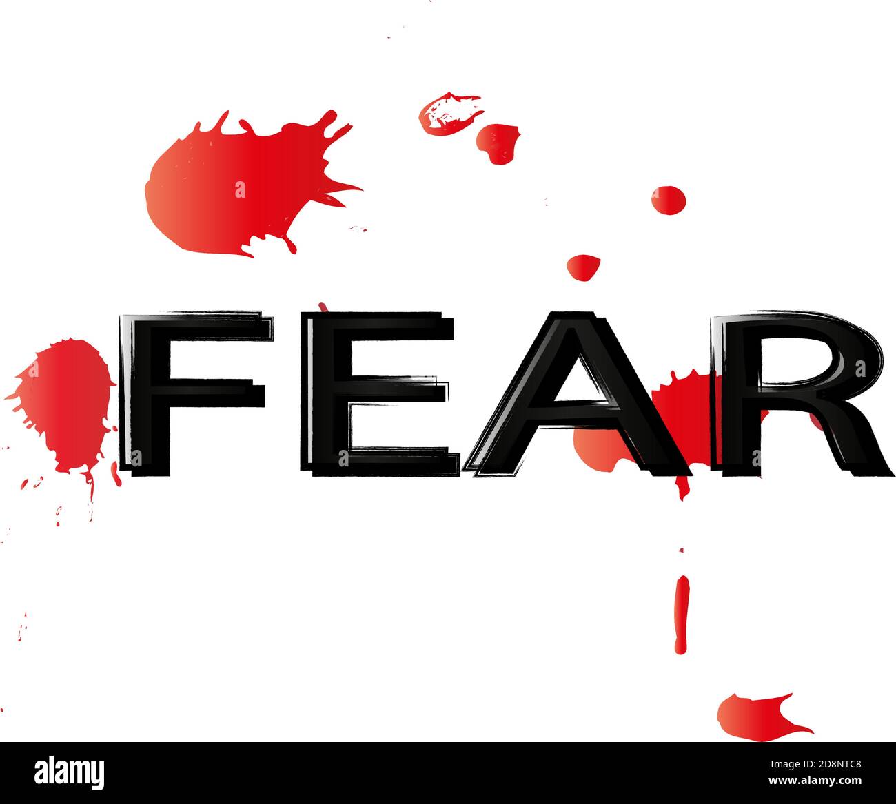 Word fear and red drops, vector illustration Stock Vector Image & Art ...