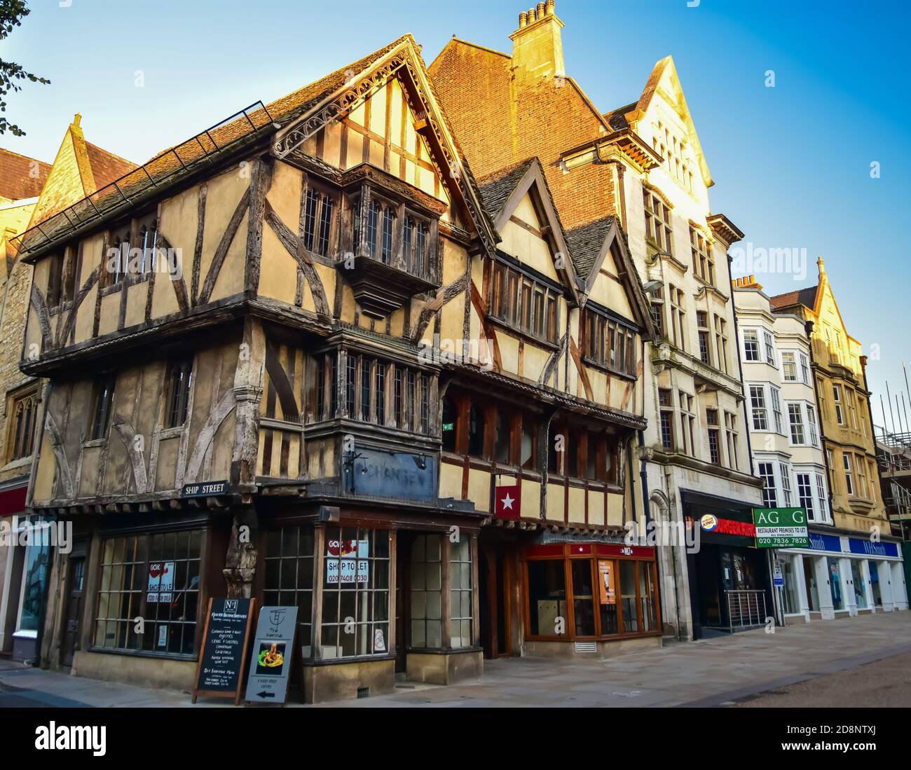 A surviving Tudor timber building in Oxford, England Stock Photo - Alamy