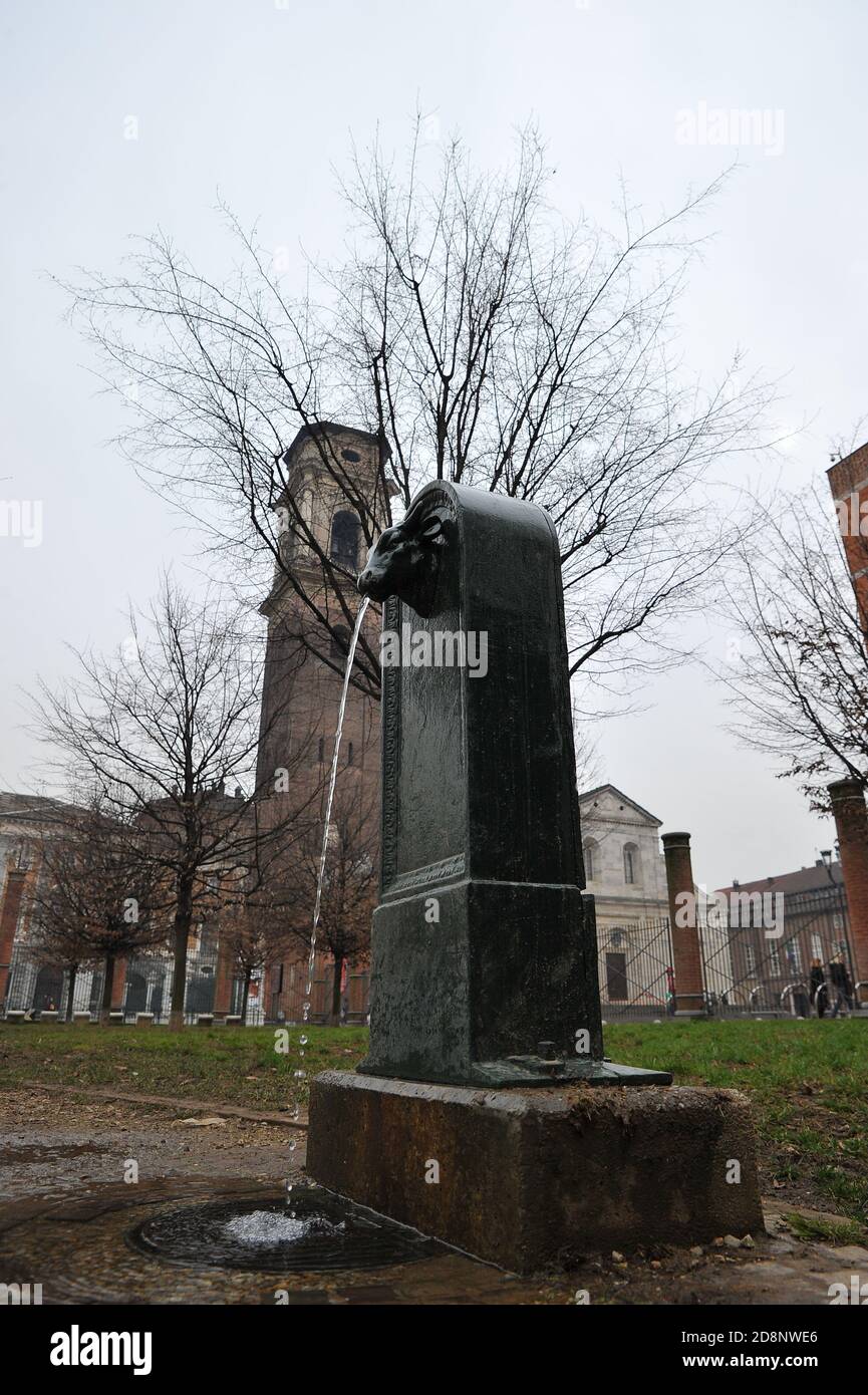 The "toret", typical fountain of Turin Stock Photo - Alamy