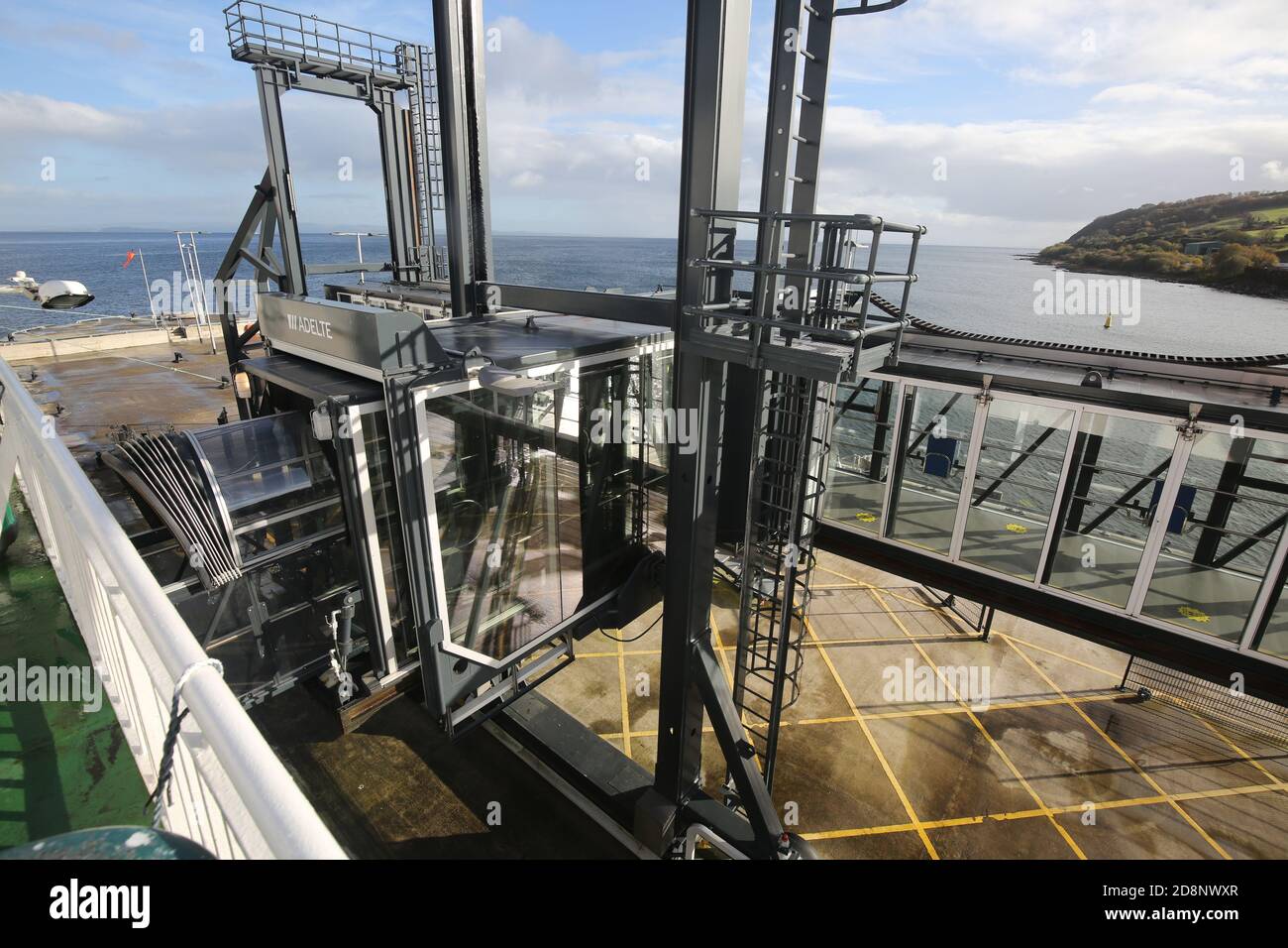 Isle of Arran, Ayrshire, Scotland, UK. The new Brodick Ferry Terminal ...