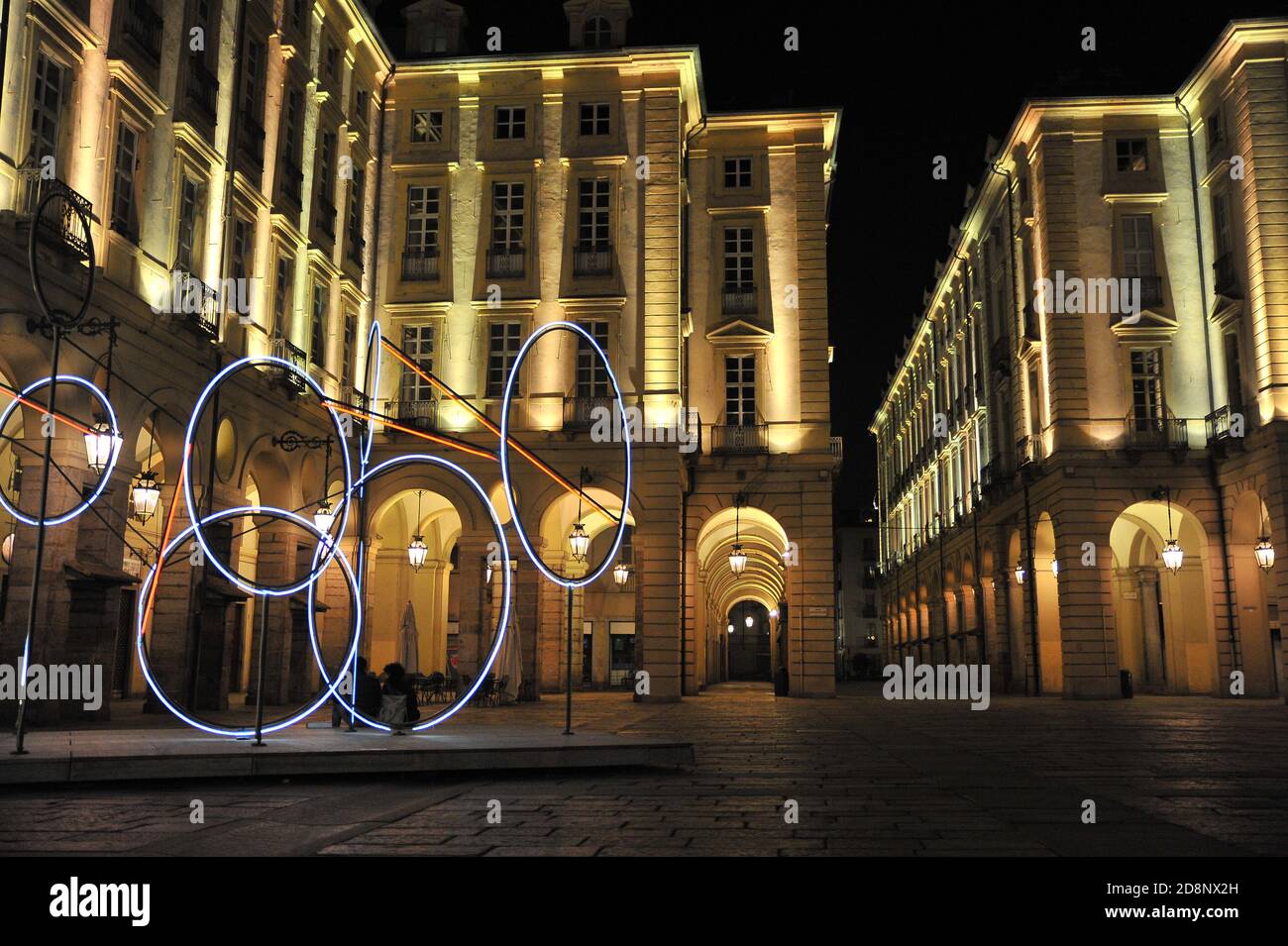 Artistic lights in Turin Stock Photo - Alamy