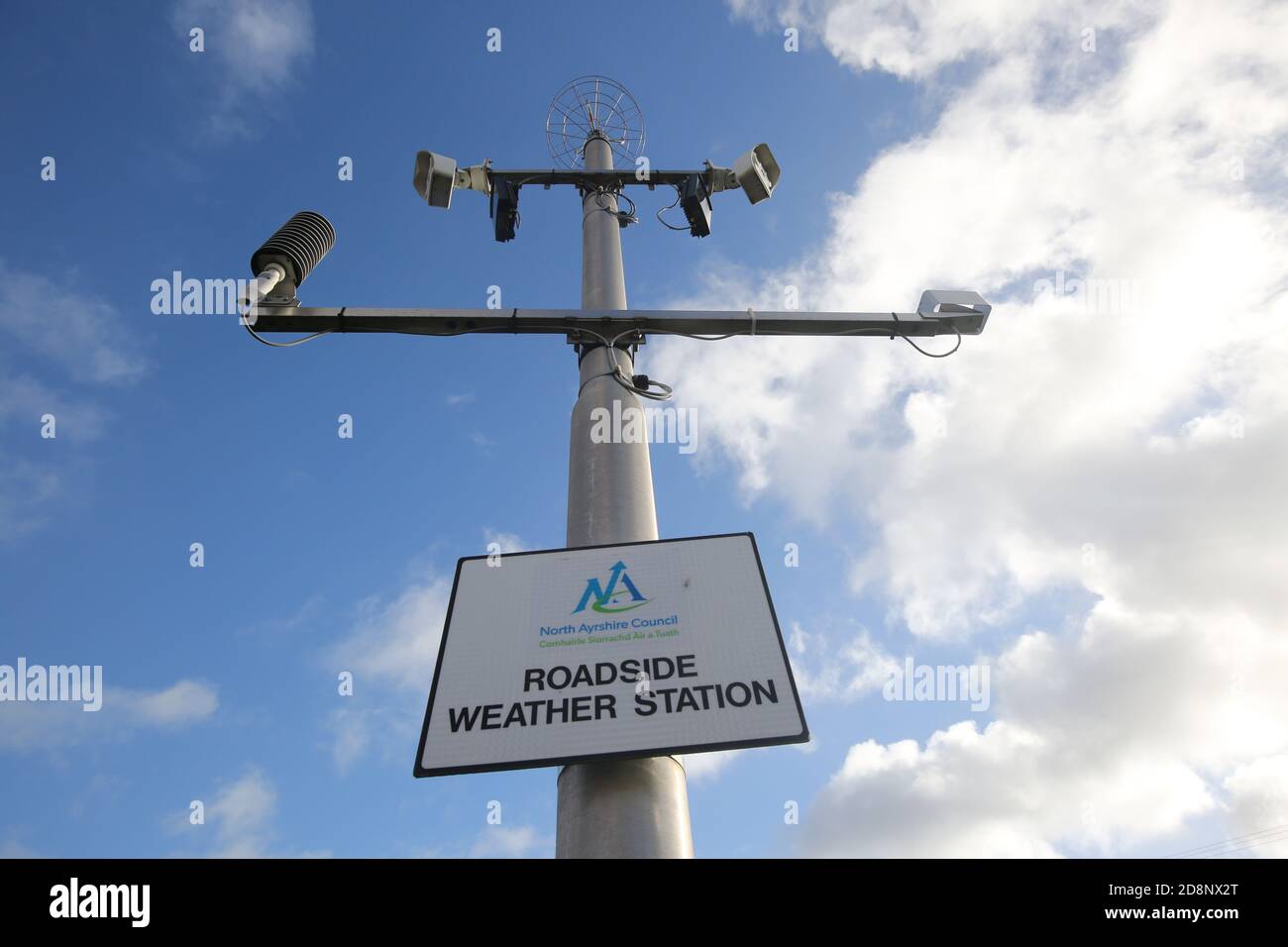 Isle of Arran, Ayrshire, Scotland, UK.Roadside Weather monitoring ...
