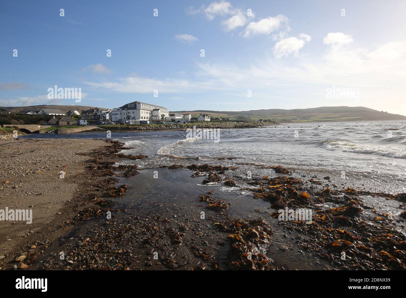Isle of Arran, Ayrshire, Scotland, UK Blackwaterfoot, harbour & coastal ...