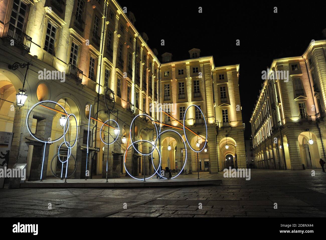 Artistic lights in Turin Stock Photo - Alamy