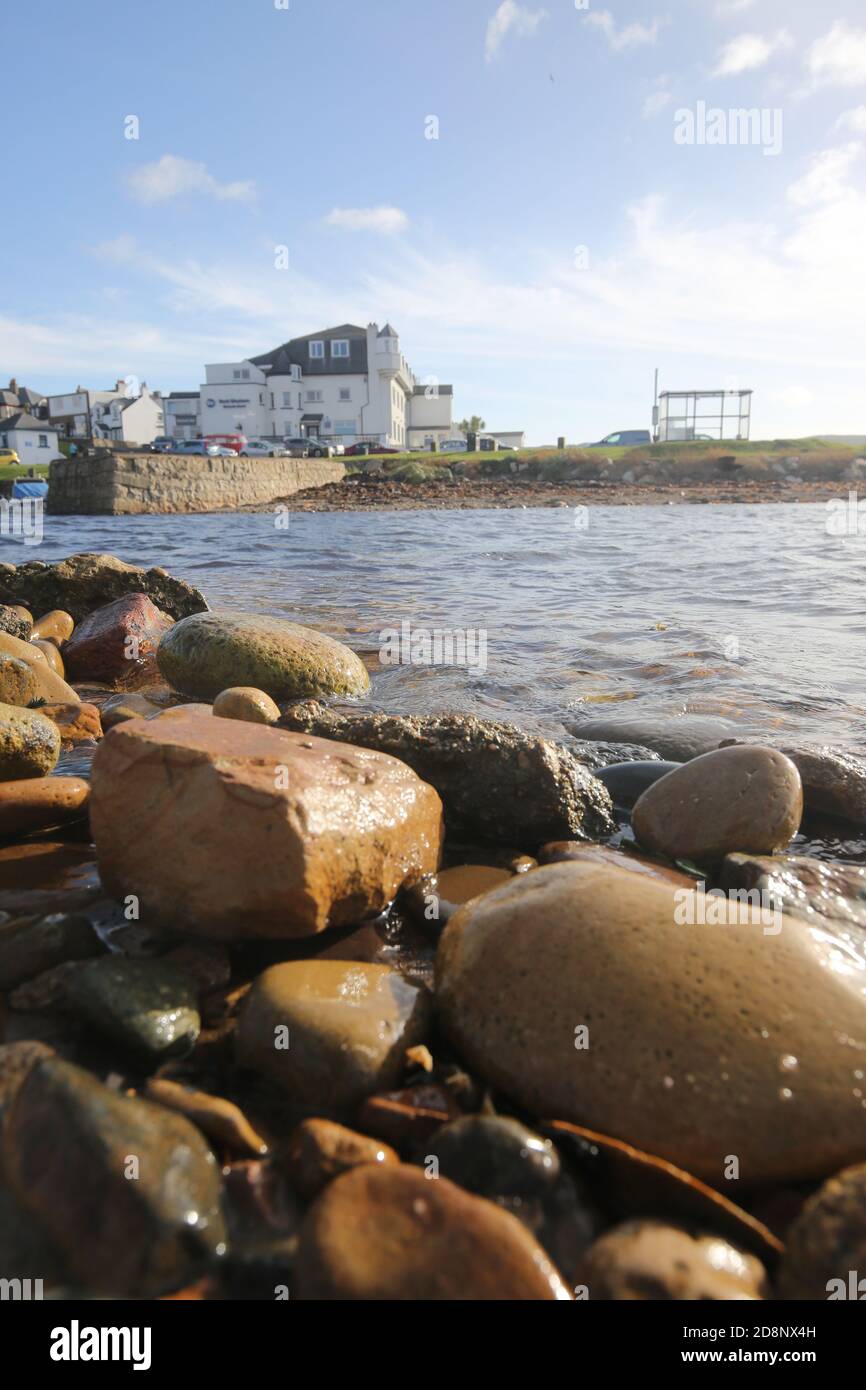 Isle of Arran, Ayrshire, Scotland, UK Blackwaterfoot, harbour & coastal ...