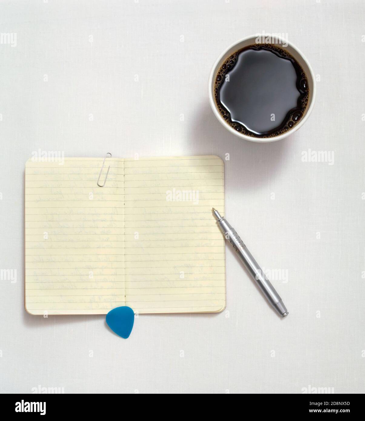 song note pad photographed on a white background Stock Photo - Alamy