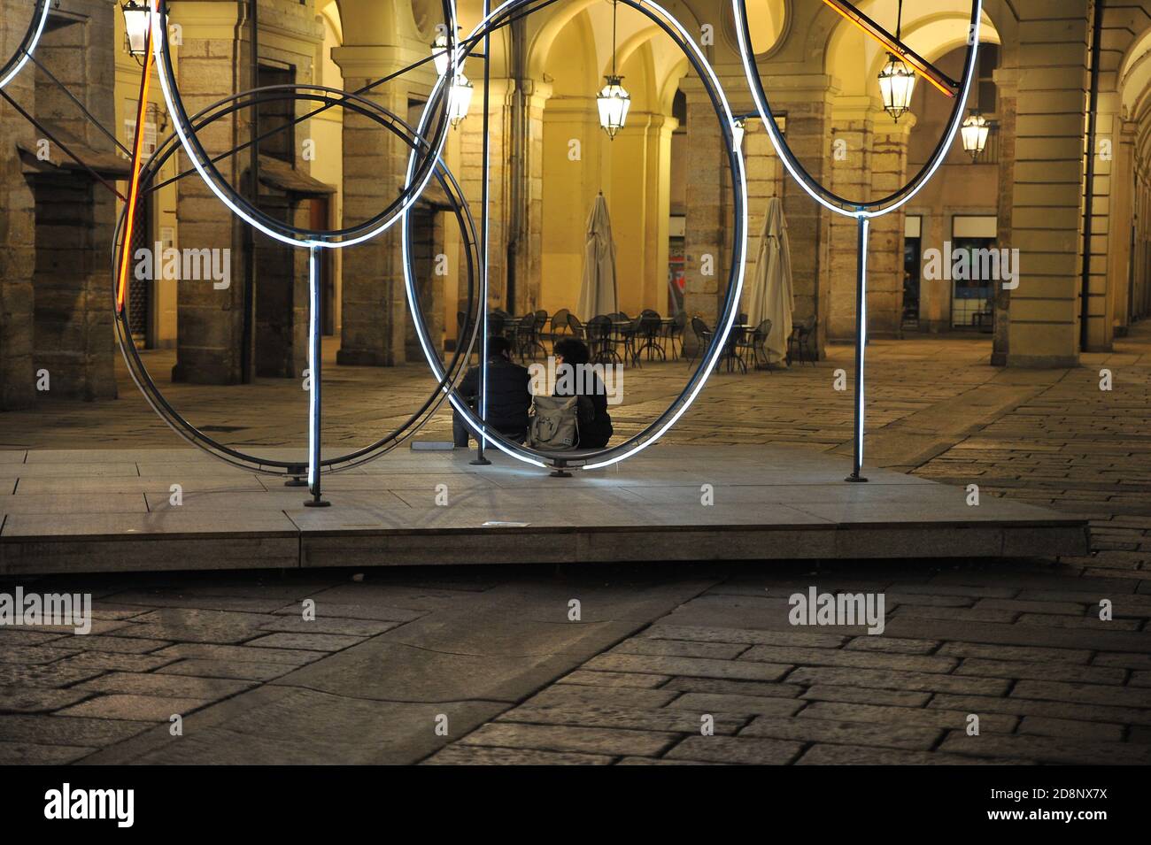Artistic lights in Turin Stock Photo - Alamy