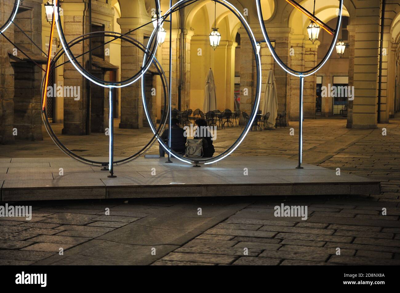 Artistic lights in Turin Stock Photo - Alamy