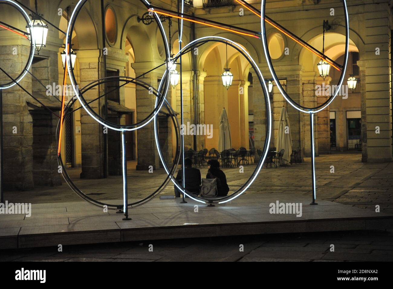 Artistic lights in Turin Stock Photo - Alamy